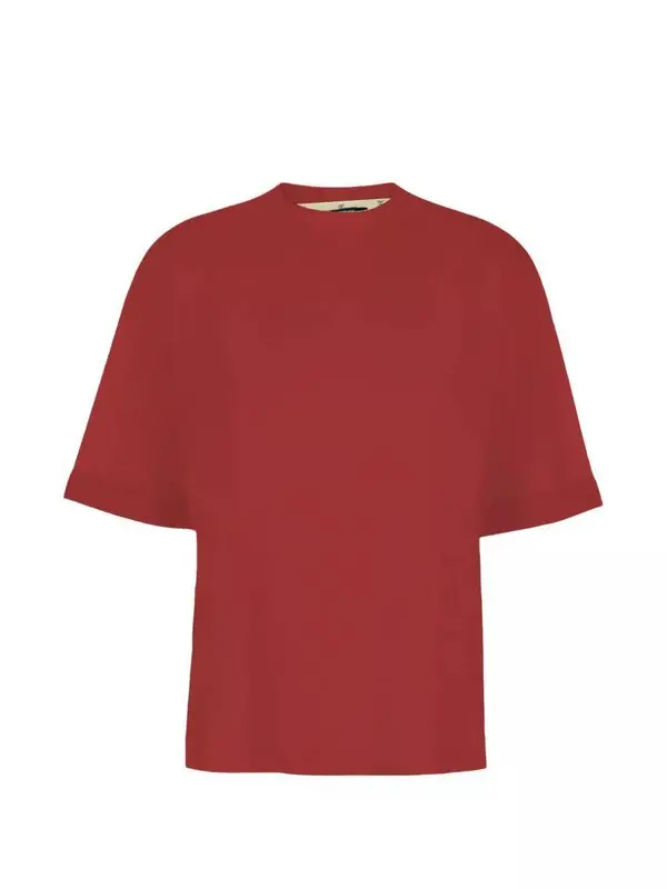Jacquemus Short-sleeve T-shirt With Inner Grosgrain - Red