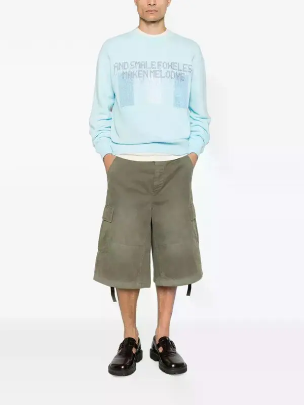 JW Anderson Foweles Intarsia-knit Sweatshirt