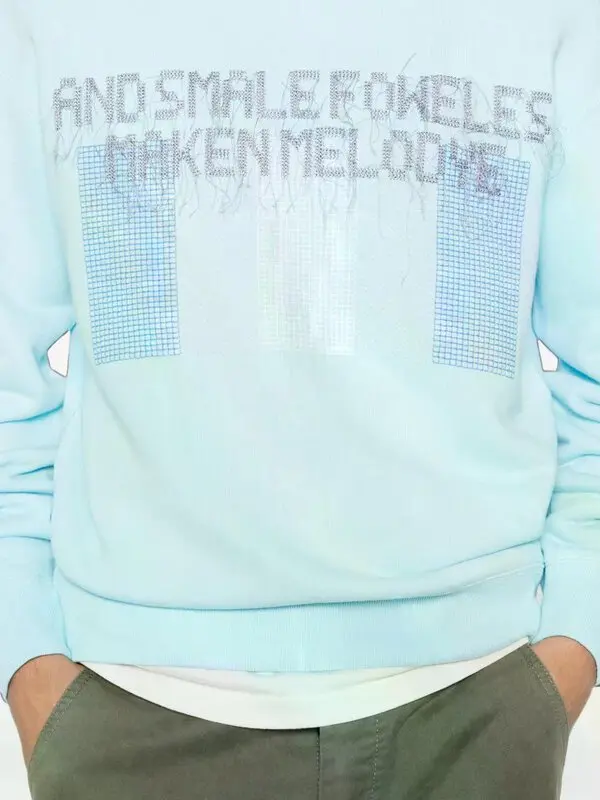 JW Anderson Foweles Intarsia-knit Sweatshirt