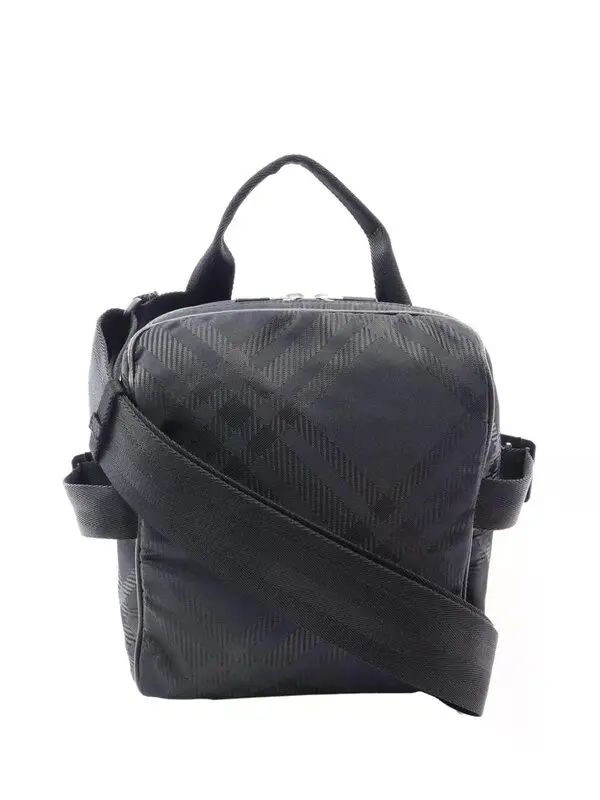 Burberry Nylon Checked Satchel