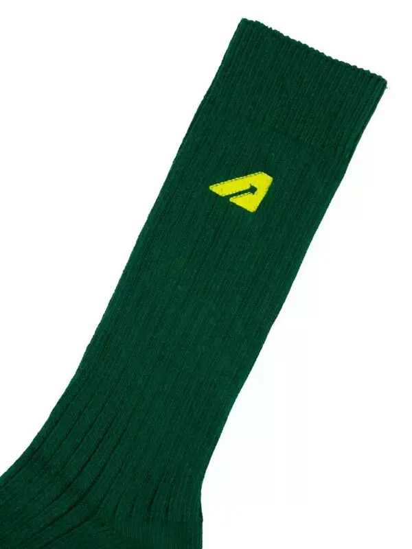 AUTRY A-arrow Ribbed-knit Socks - Green