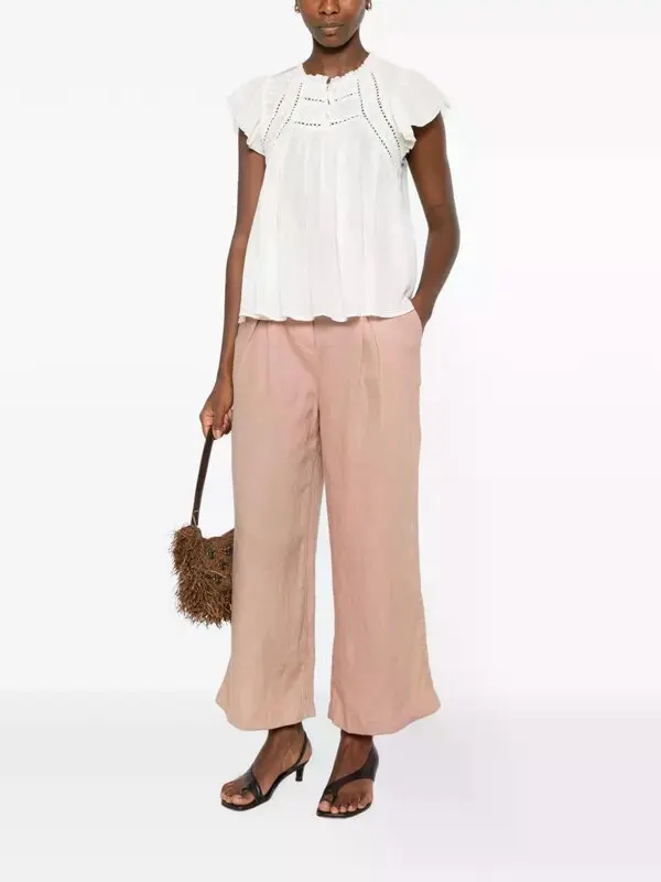 Maison123 Dover Embroidered Ruffled Blouse