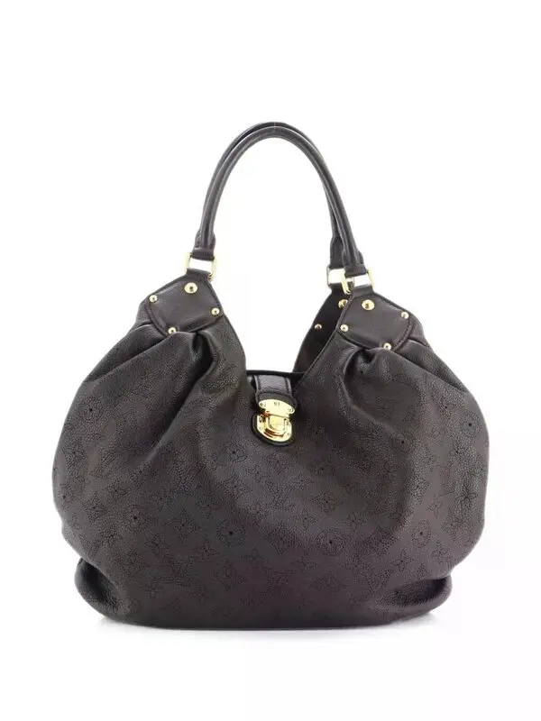 LOUIS VUITTON L Mahina Leather Hobo Bag - Brown
