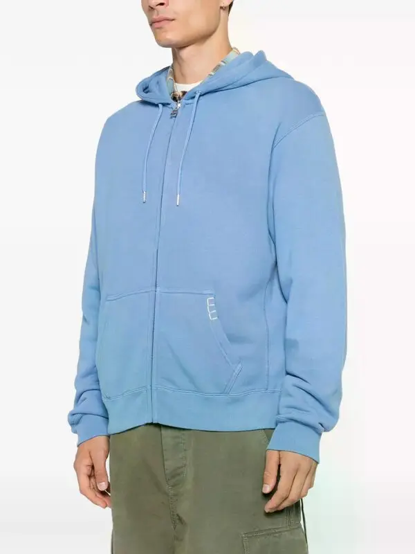JW Anderson Logo-embroidered Zip-up Hoodie