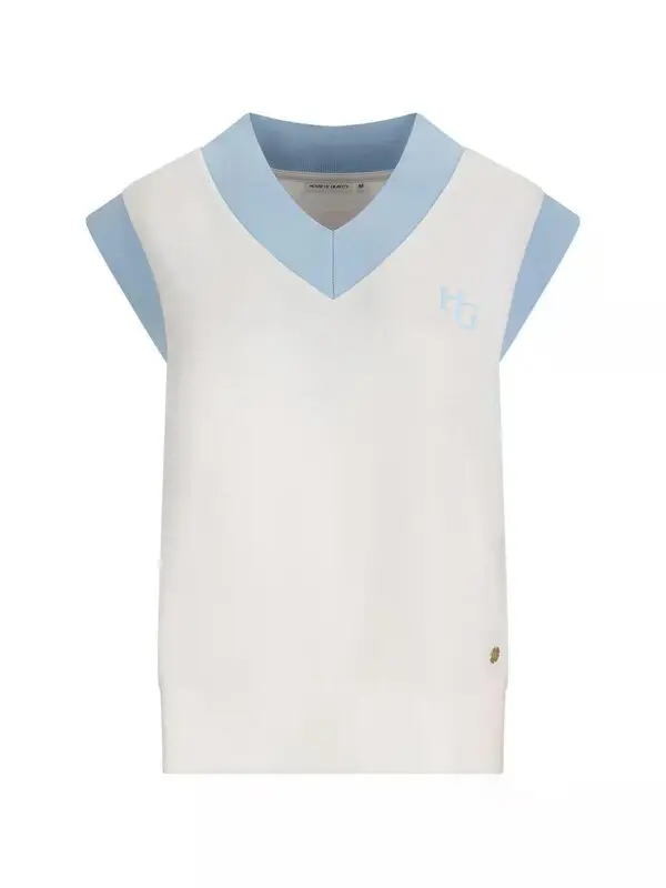 HOUSE OF GRAVITY Spencer Logo-embroidered Top - White