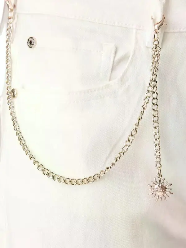 MORGAN Chain-link Wide-leg Jeans