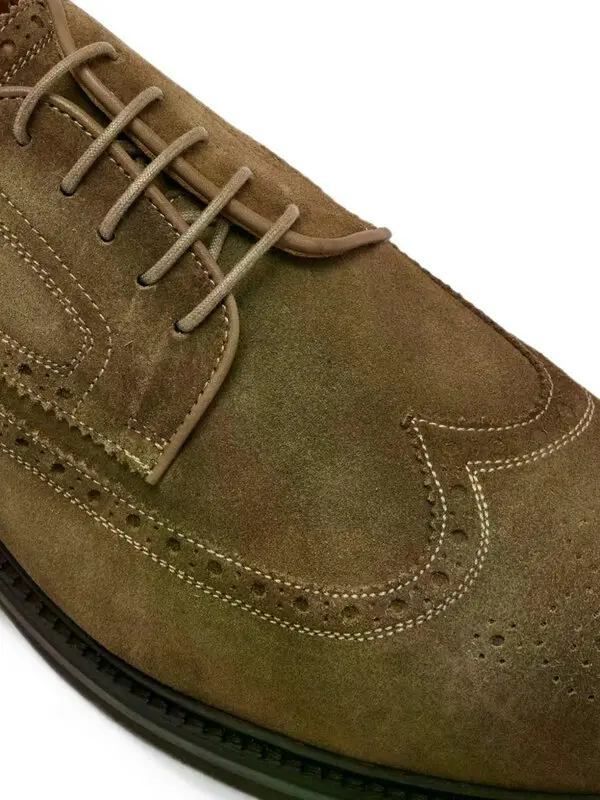 Magnanni Brogue-detail Suede Lace-up Shoes