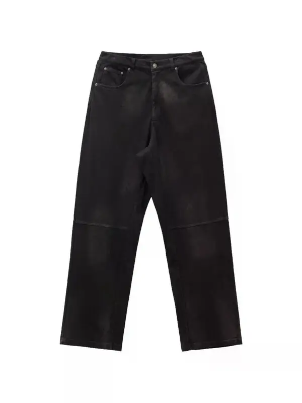 424 Academy Leather Trousers - Black