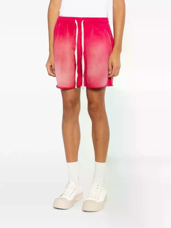 MOOJI MOOJI Faded Raw-edge Shorts