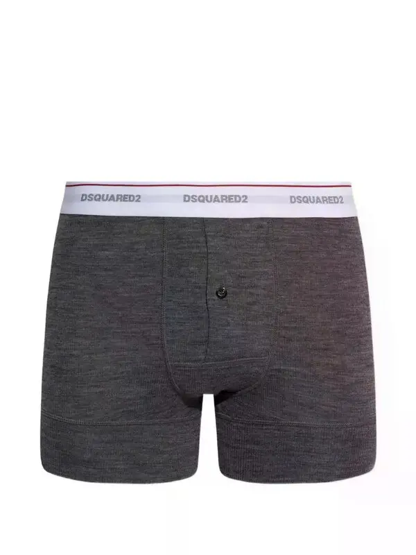 Dsquared2 Logo-waistband Wool Boxers - Grey