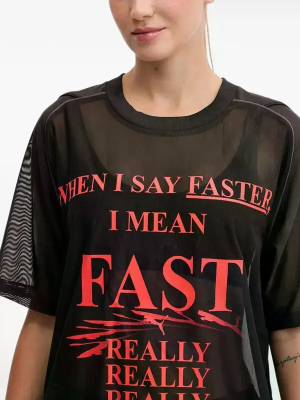 PUMA Slogan-print Mesh T-shirt