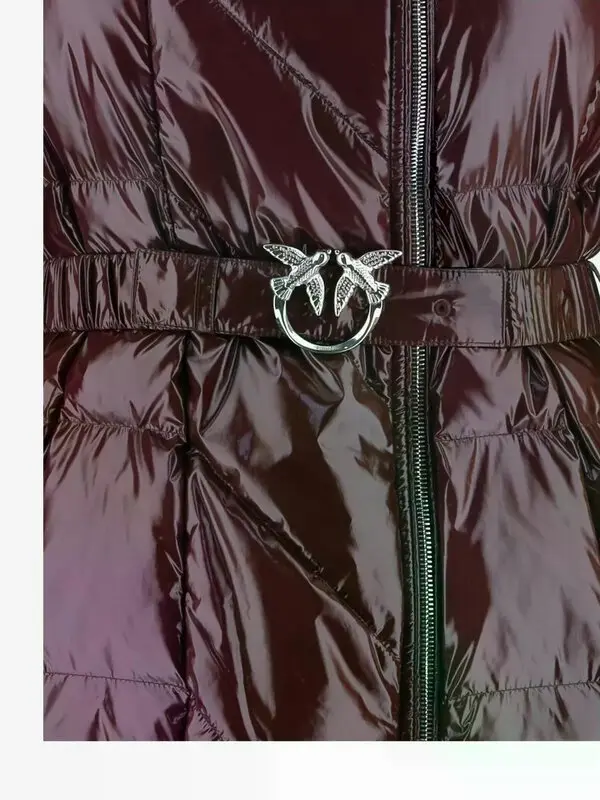 Pinko Love Birds Belted Quilted Coat