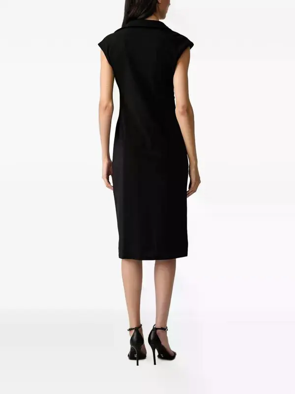 MORGAN Button-up Ruched Midi Dress