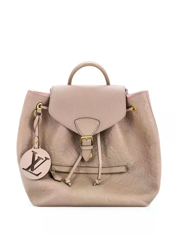 LOUIS VUITTON Montsouris Nm Monogram Empreinte Leather Pm Backpack - Neutrals