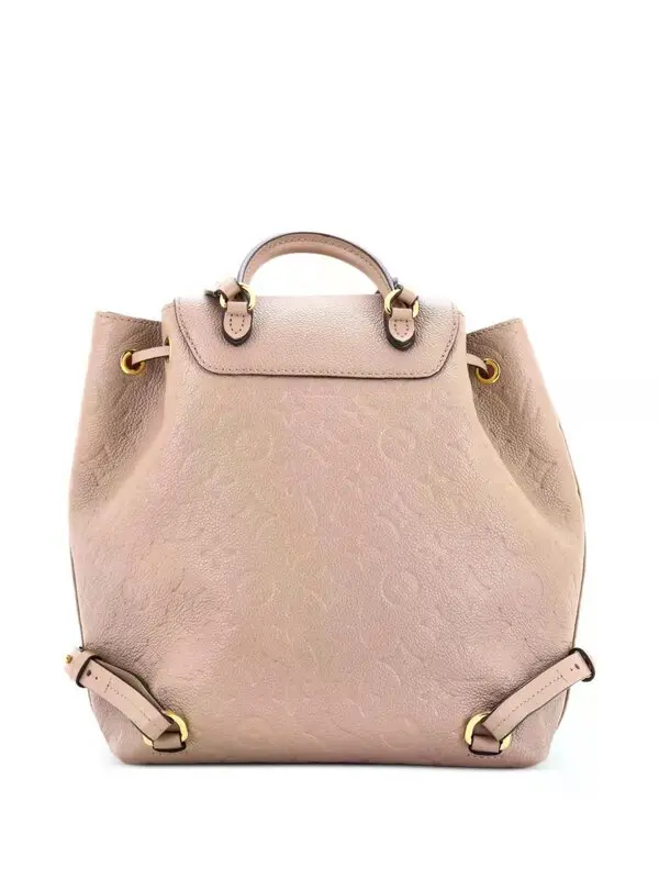 LOUIS VUITTON Montsouris Nm Monogram Empreinte Leather Pm Backpack - Neutrals