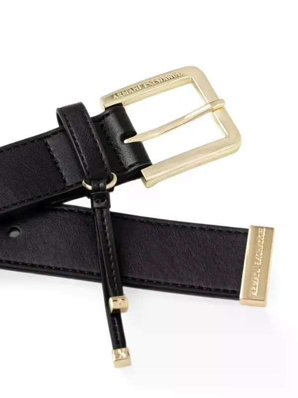 Armani Exchange Logo-engraved Buckle Belt