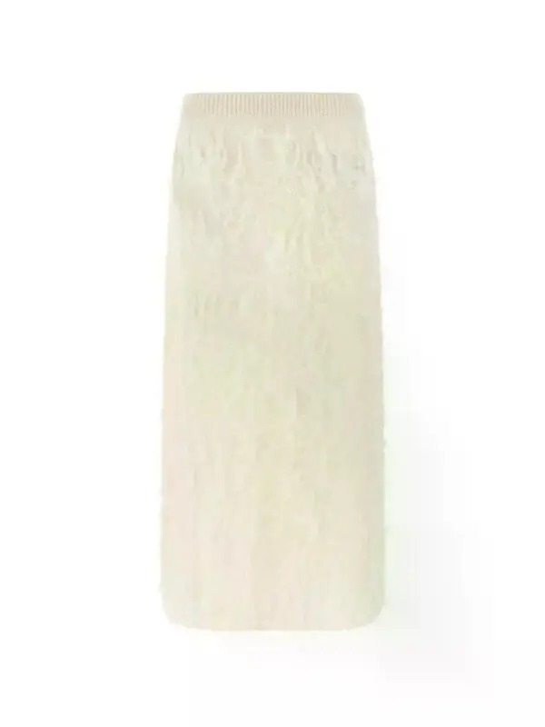 Fabiana Filippi Brushed-finish Gauze Midi Skirt - Neutrals