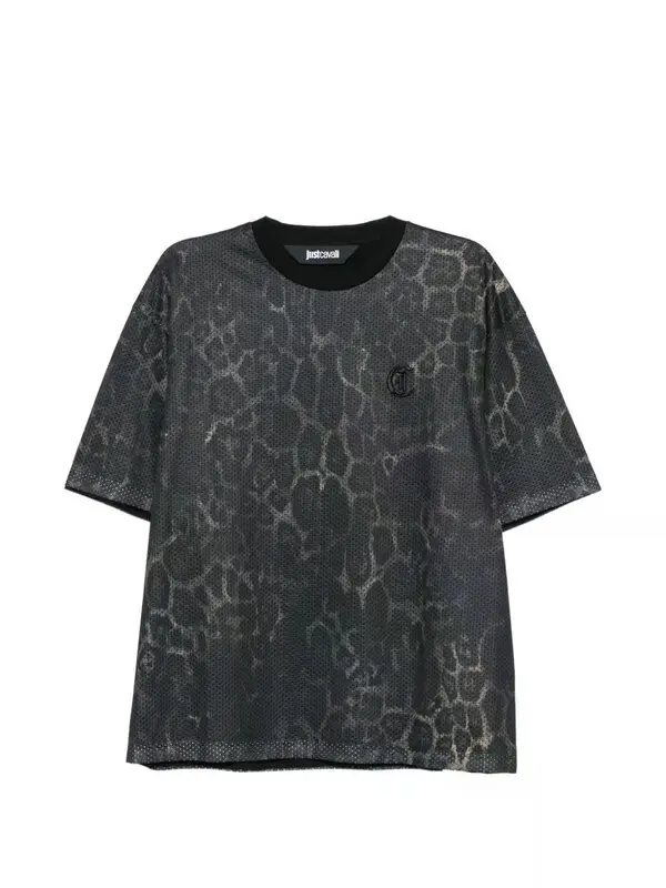 Just Cavalli Animal-print Mesh T-shirt