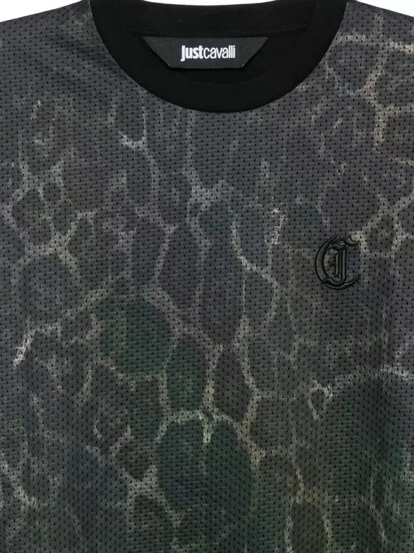 Just Cavalli Animal-print Mesh T-shirt