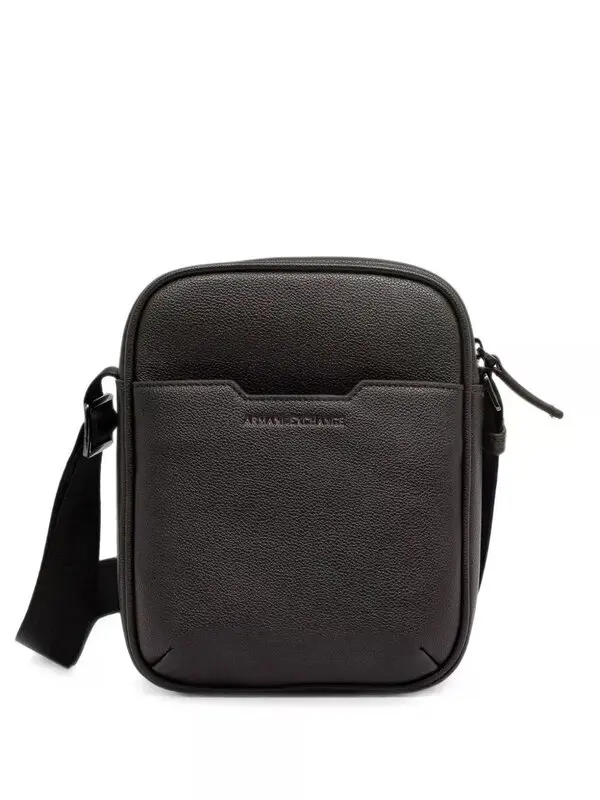 Armani Exchange Logo-plaque Pebbled-effect Messenger Bag