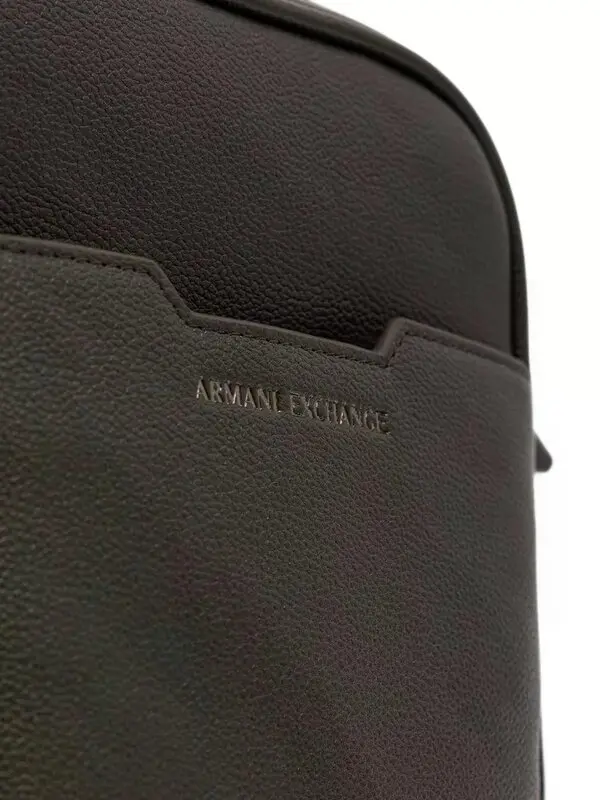 Armani Exchange Logo-plaque Pebbled-effect Messenger Bag
