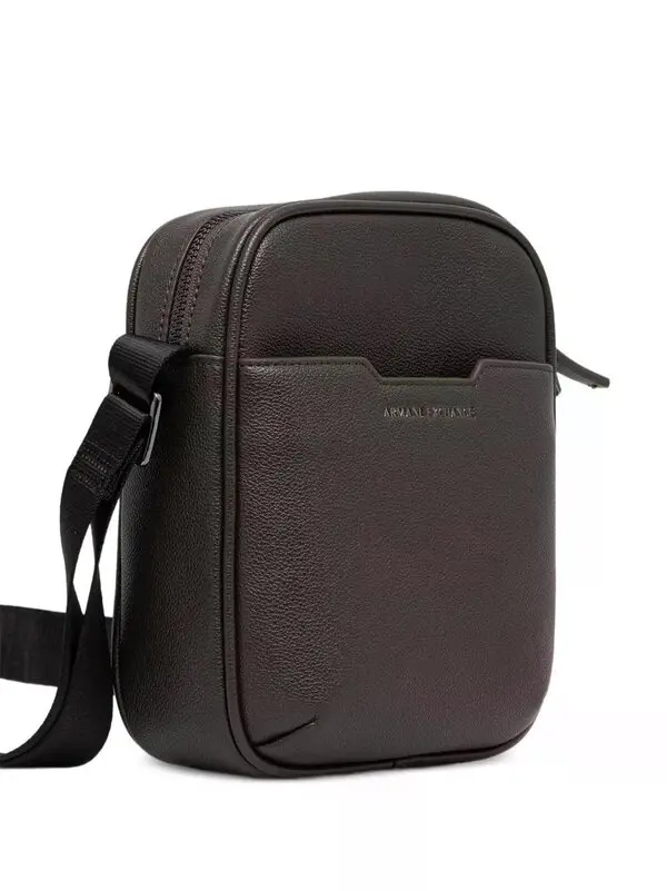 Armani Exchange Logo Plaque Messenger Bag - Brown