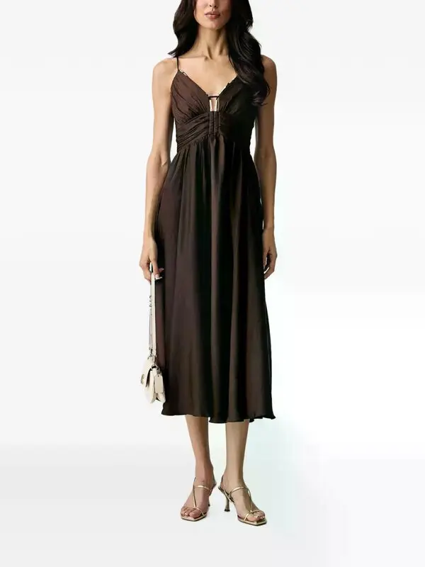 MORGAN Embellished Gathered Midi Dress