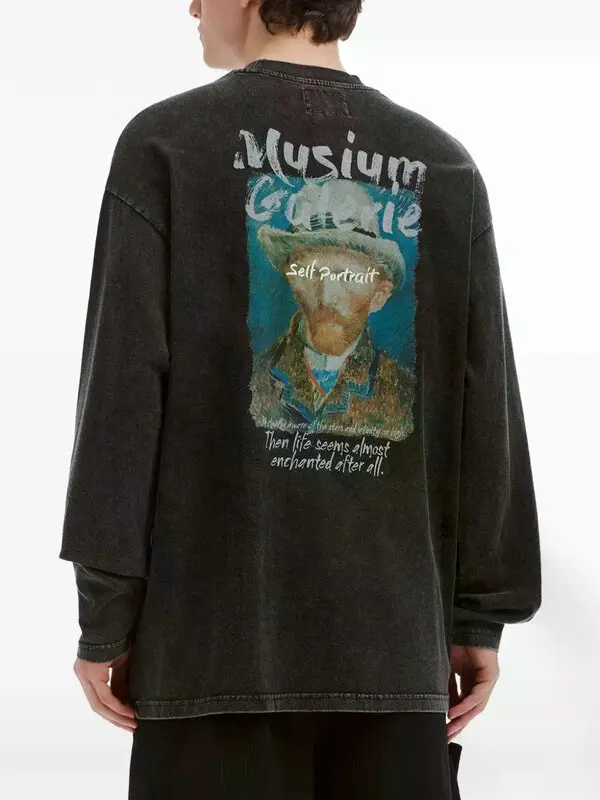 MUSIUM DIV. Portrait-print Long-sleeved T-shirt