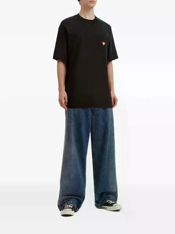 FINGERCROXX Heart-patch Cotton T-shirt