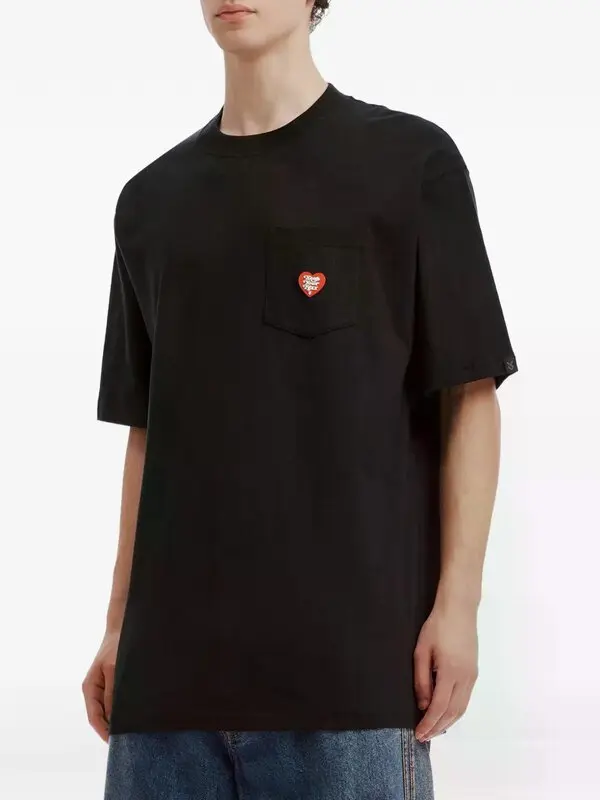 FINGERCROXX Heart-patch Cotton T-shirt