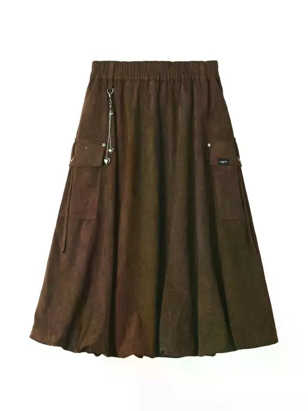 MUSIUM DIV. Cargo Bubble Midi Skirt - Brown