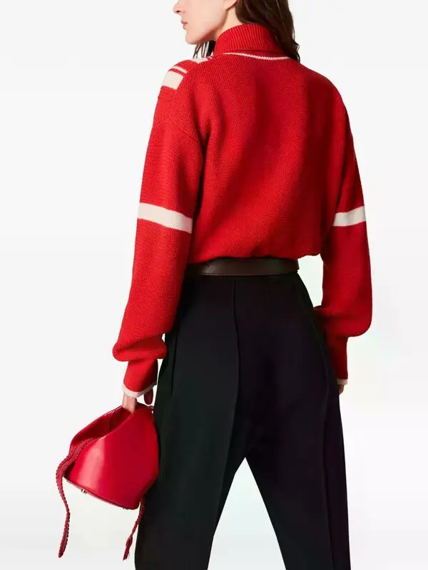 Stella McCartney Collared Zipper Knit Jacket