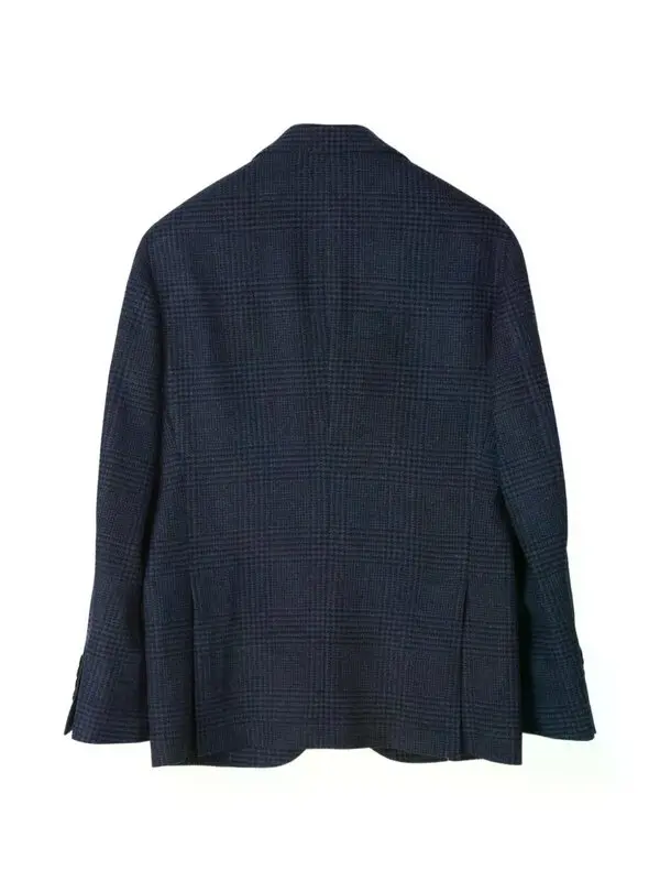 Brunello Cucinelli Prince Of Wales Check Single-breasted Blazer - Blue