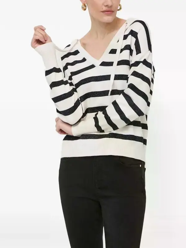 MORGAN Striped-pattern Sweater - Neutrals