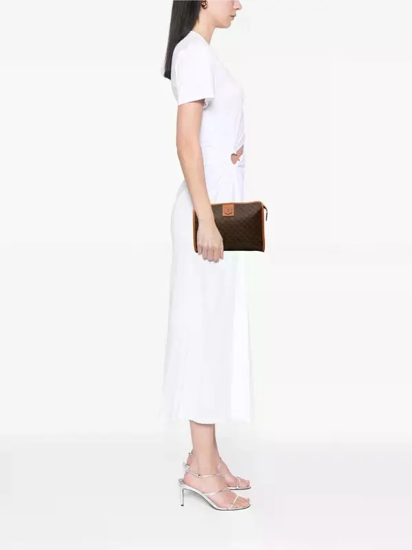 Celine 2011 Macadam Coated Canvas Clutch Bag