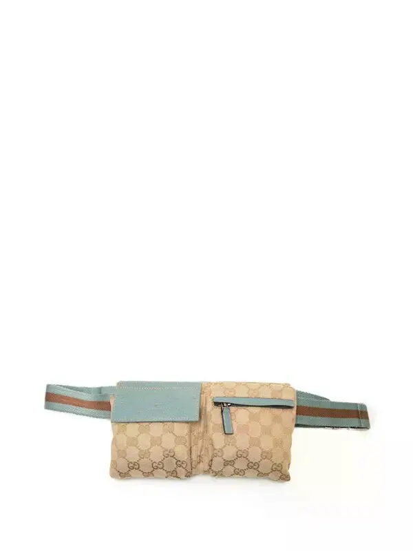 Gucci 2000-2015 Gg Canvas Web Double Pocket Belt Bag
