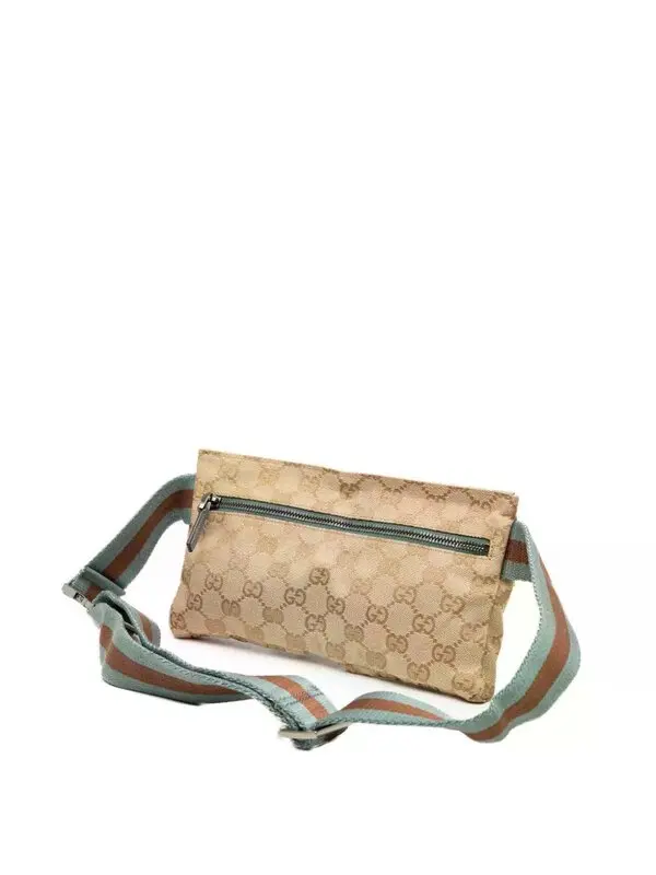 Gucci 2000-2015 Gg Canvas Web Double Pocket Belt Bag