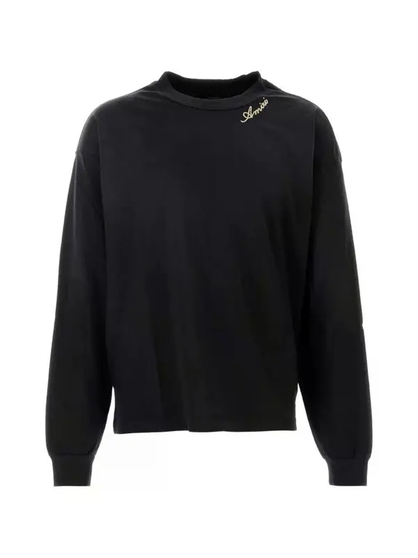 Amiri Logo-embroidered T-shirt - Black