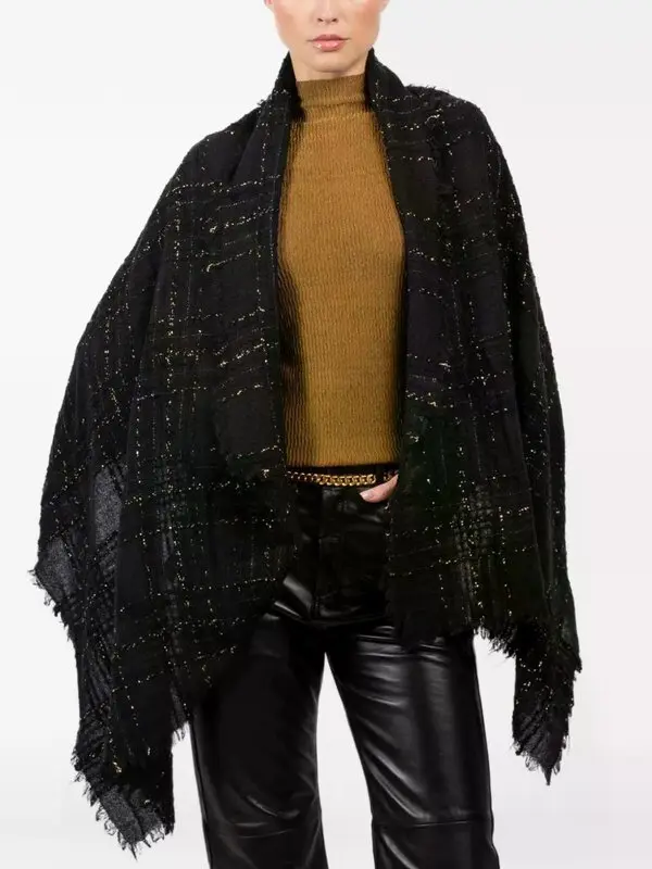 Faliero Sarti New Diletta Frayed Check Scarf