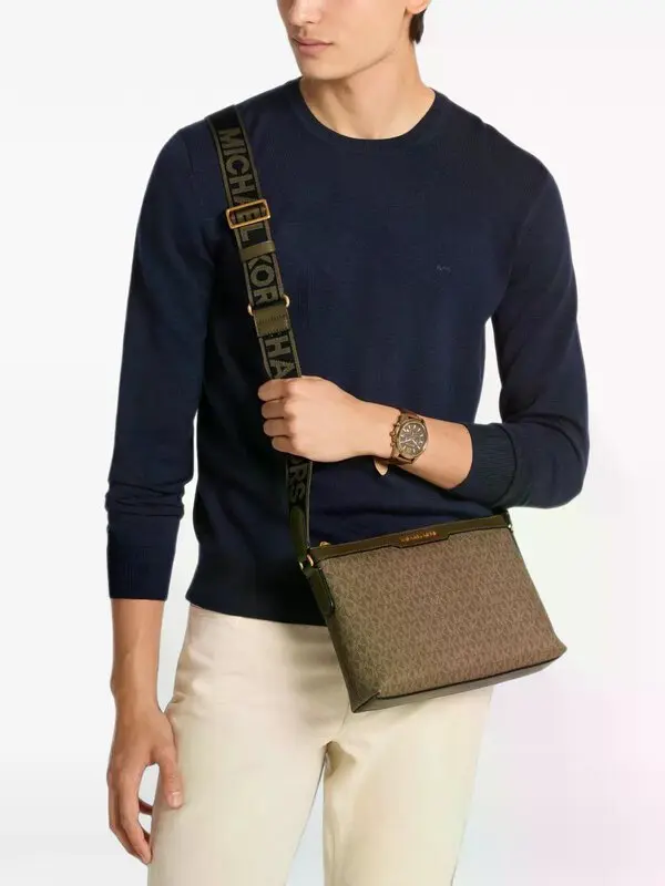 Michael Kors Hudson Signature Logo Messenger Bag