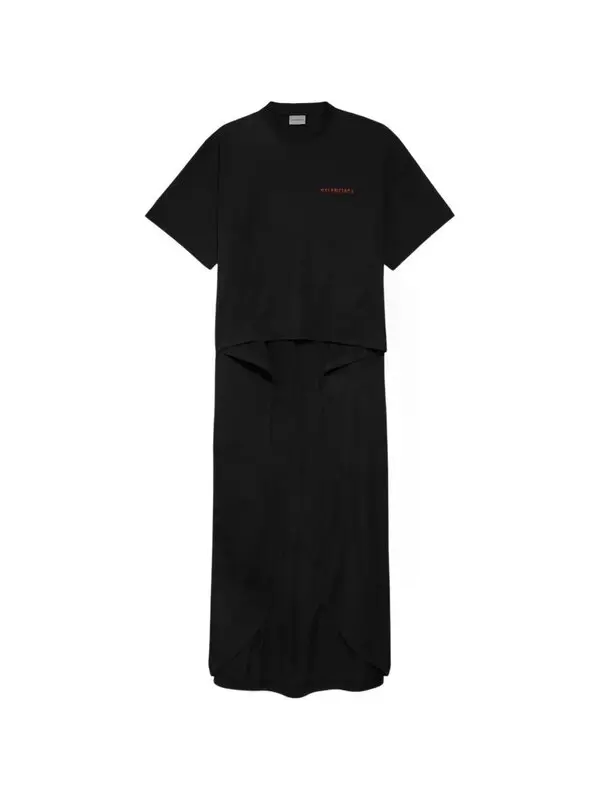 Balenciaga Logo-print Cape-back T-shirt - Black