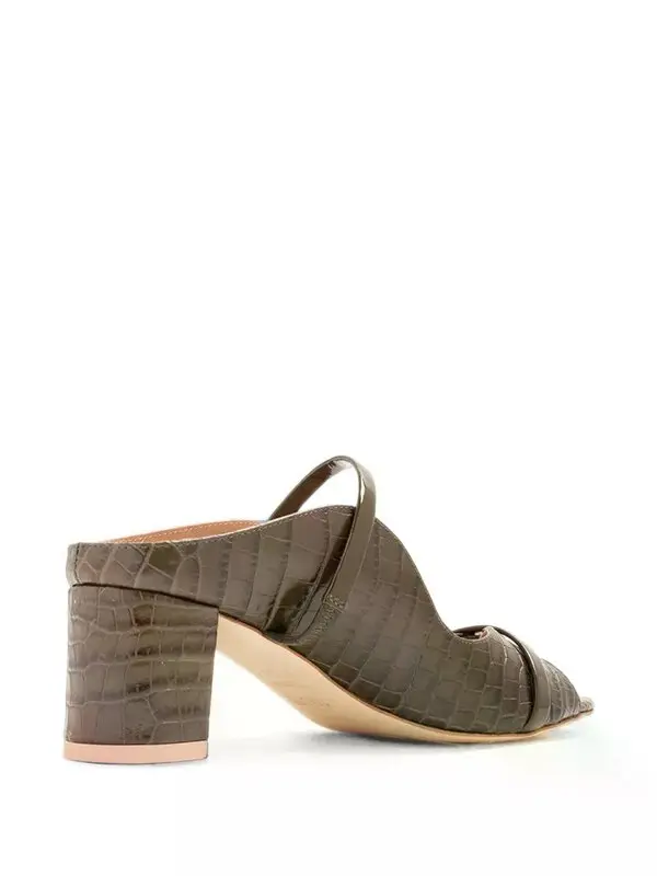 MALONE SOULIERS Norah Croc-effect Leather Mules