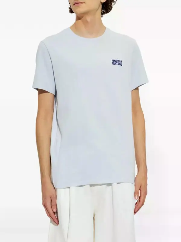 American Vintage Ykobow Logo-print T-shirt - Blue