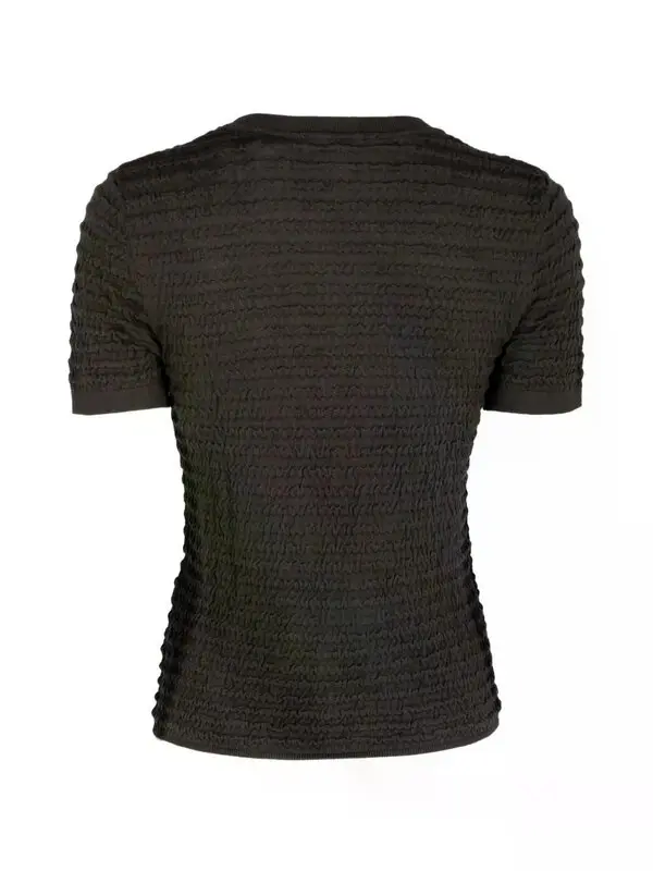 FRAME Smocked Short-sleeve Top