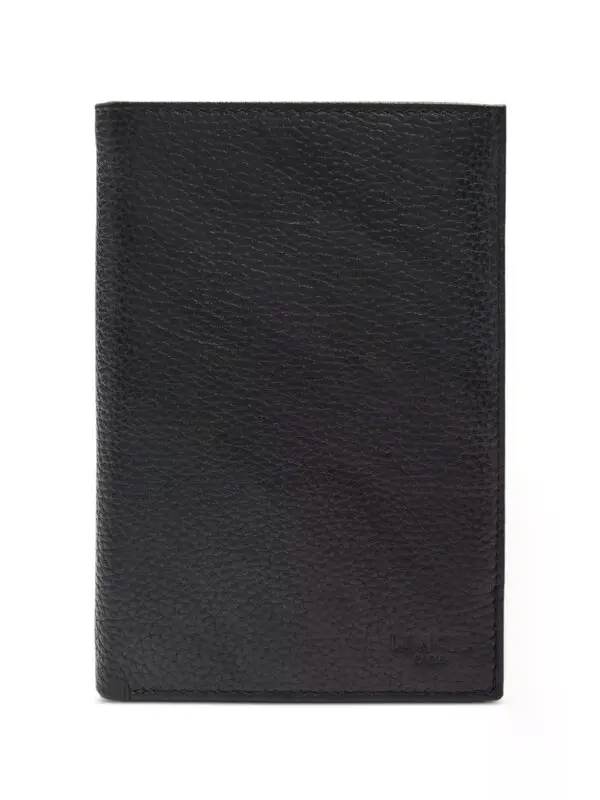 LANCEL Leon Grained Leather Wallet - Black