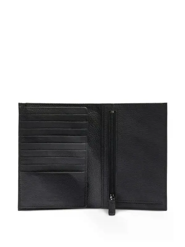 LANCEL Leon Grained Leather Wallet - Black