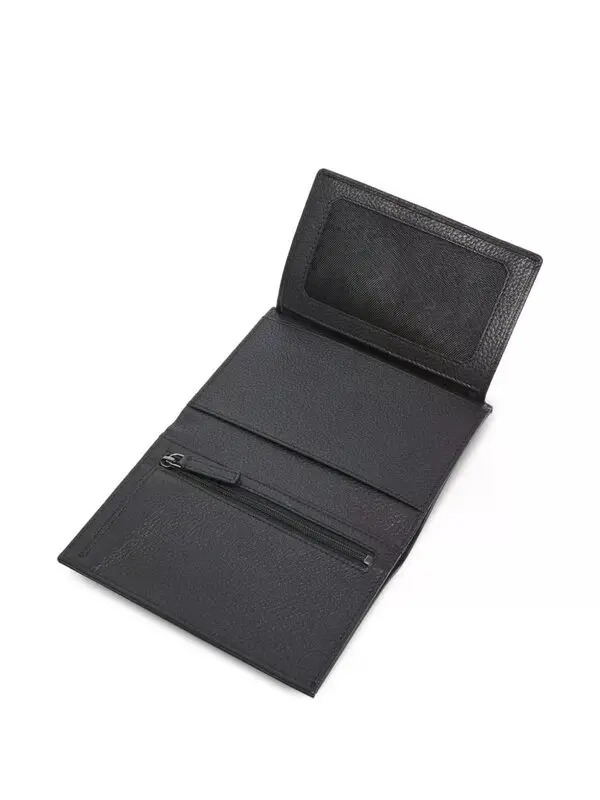 LANCEL Leon Grained Leather Wallet - Black