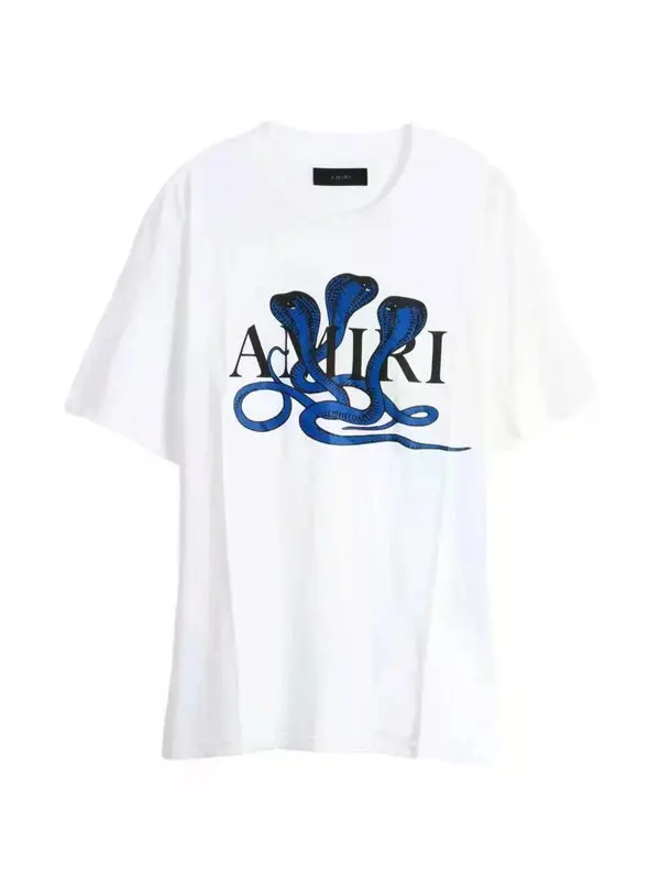 Amiri Cobra-print Logo-print T-shirt - White