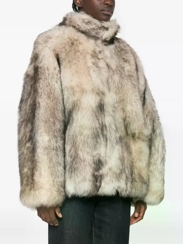 SALVATORE SANTORO Zip-up Faux-fur Coat