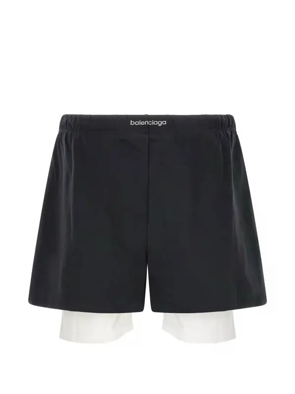 Balenciaga Techwear Double-layer Shorts - Black